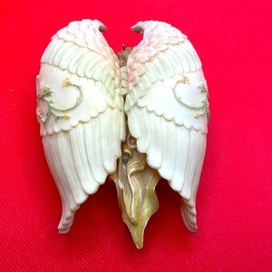 Source Unknown | Holiday | Vintage Angel Ornament Large With Hinged ...